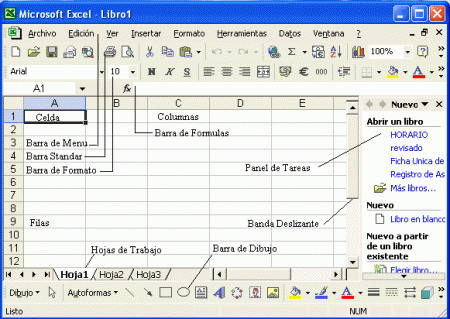 PARTES DE EXCEL :: Tecnologia crito rey
